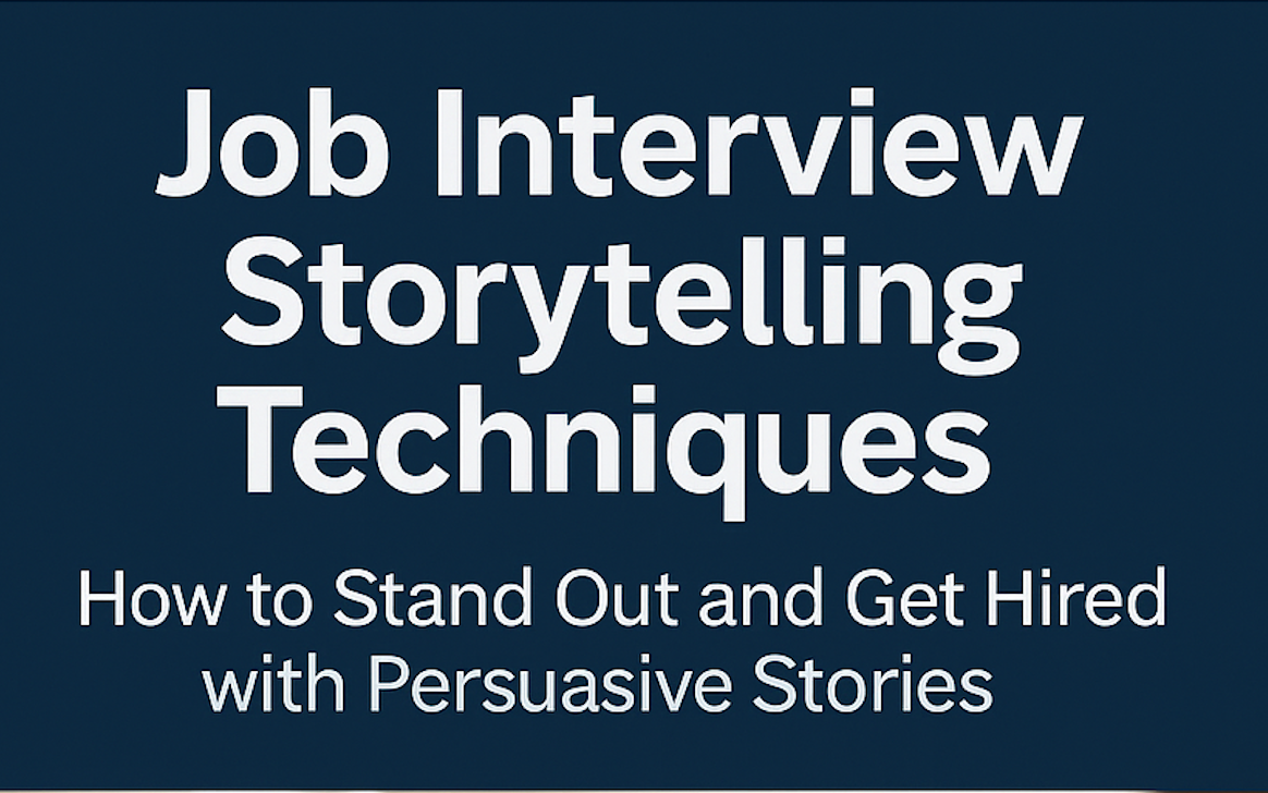 Storytelling - job interview - Women's Leadership, Women's Career ...